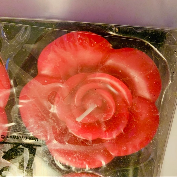 Accents | 6 Large Floating Red Rose Candles Nwt | Poshmark